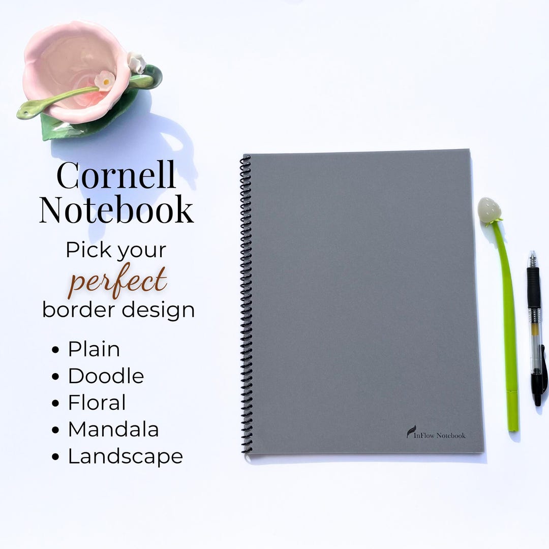 Custom Cornell Notebook | Choose Color & Design | ADHD Study-friendly ...