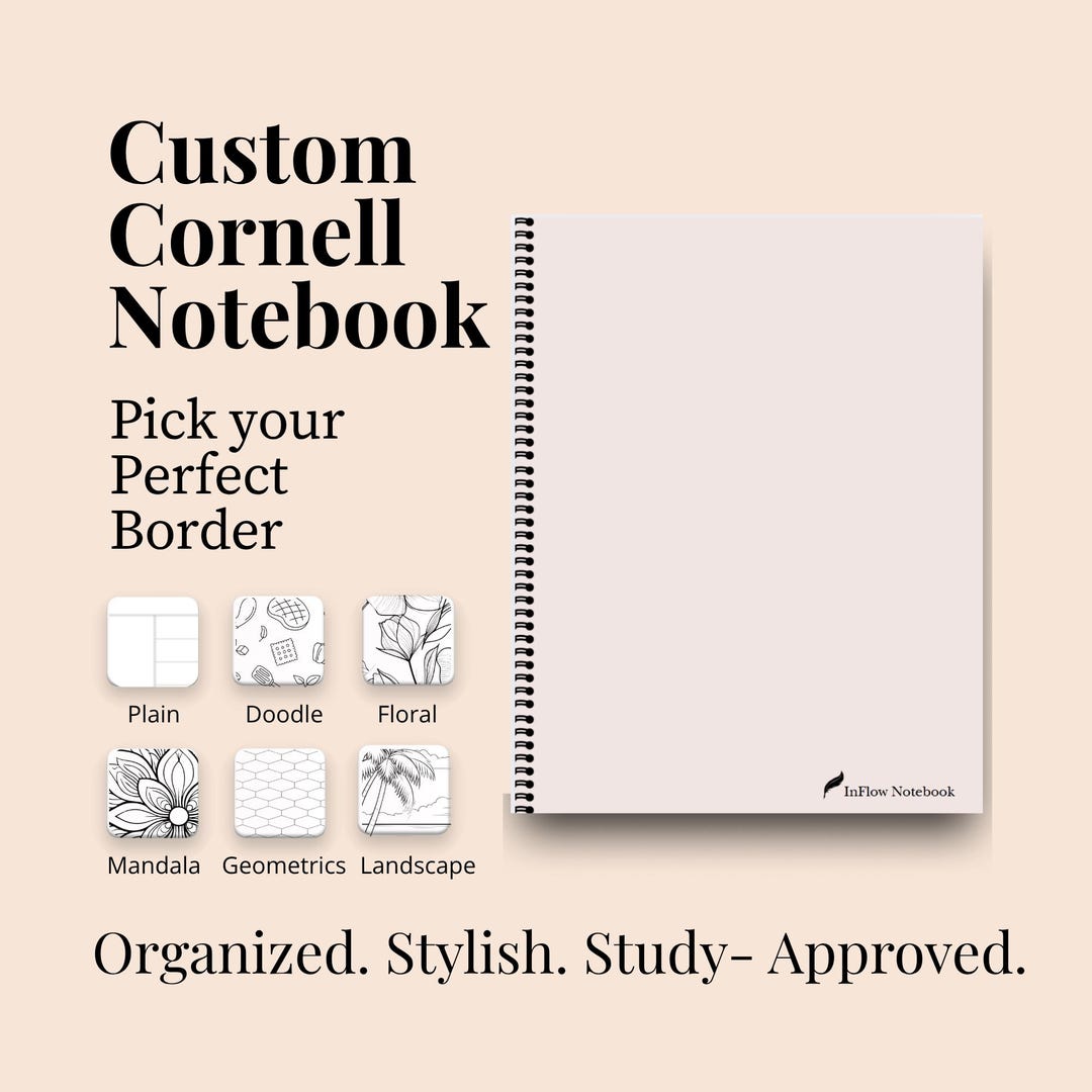 Garden Whisper Cornell Spiral Notebook: College-ruled, No-bleed Paper ...