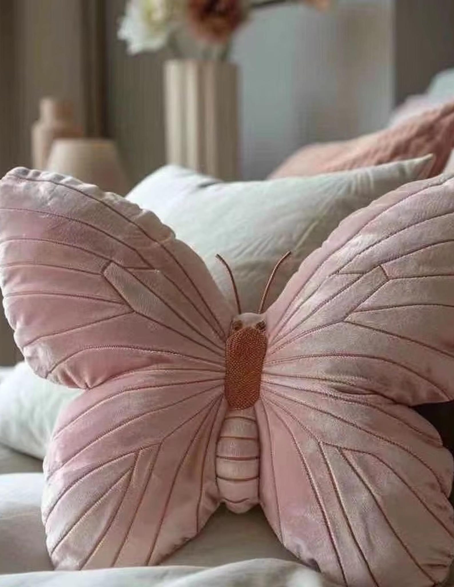 Butterfly Elegant Princess Pillow Girls Room Decor Baby Children's ...
