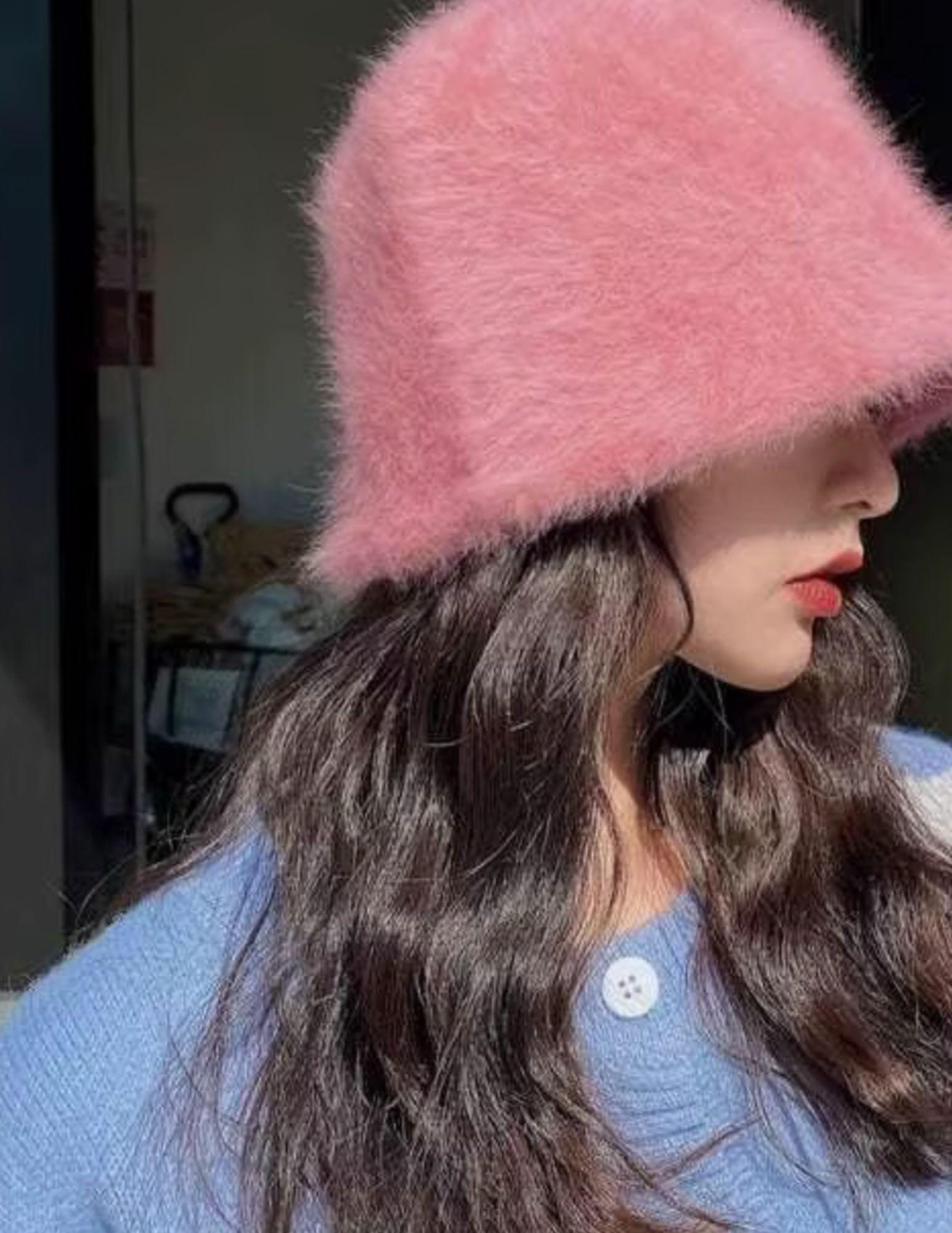 100% Real Rabbit Fur Winter Cap Hat Colorful Headband Scarf Accessory ...
