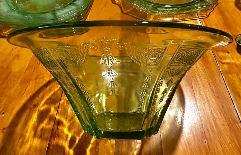 Rare Princess Depression Glass Hat-shaped Bowl - Etsy
