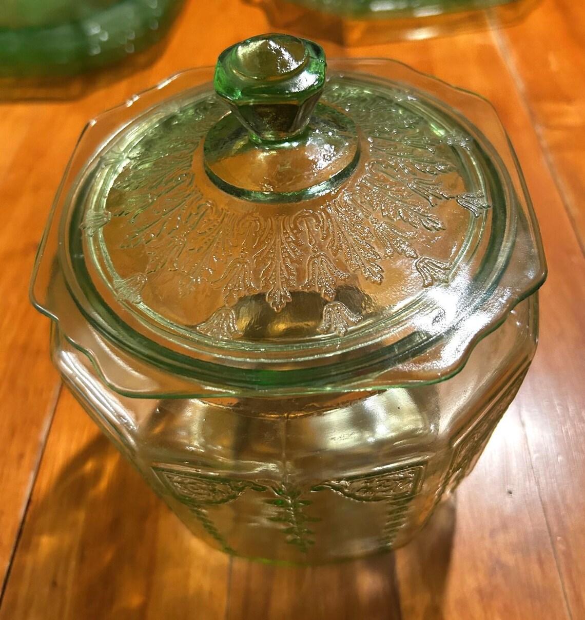 Rare Princess Depression Glass Cookie Jar With Lid - Etsy