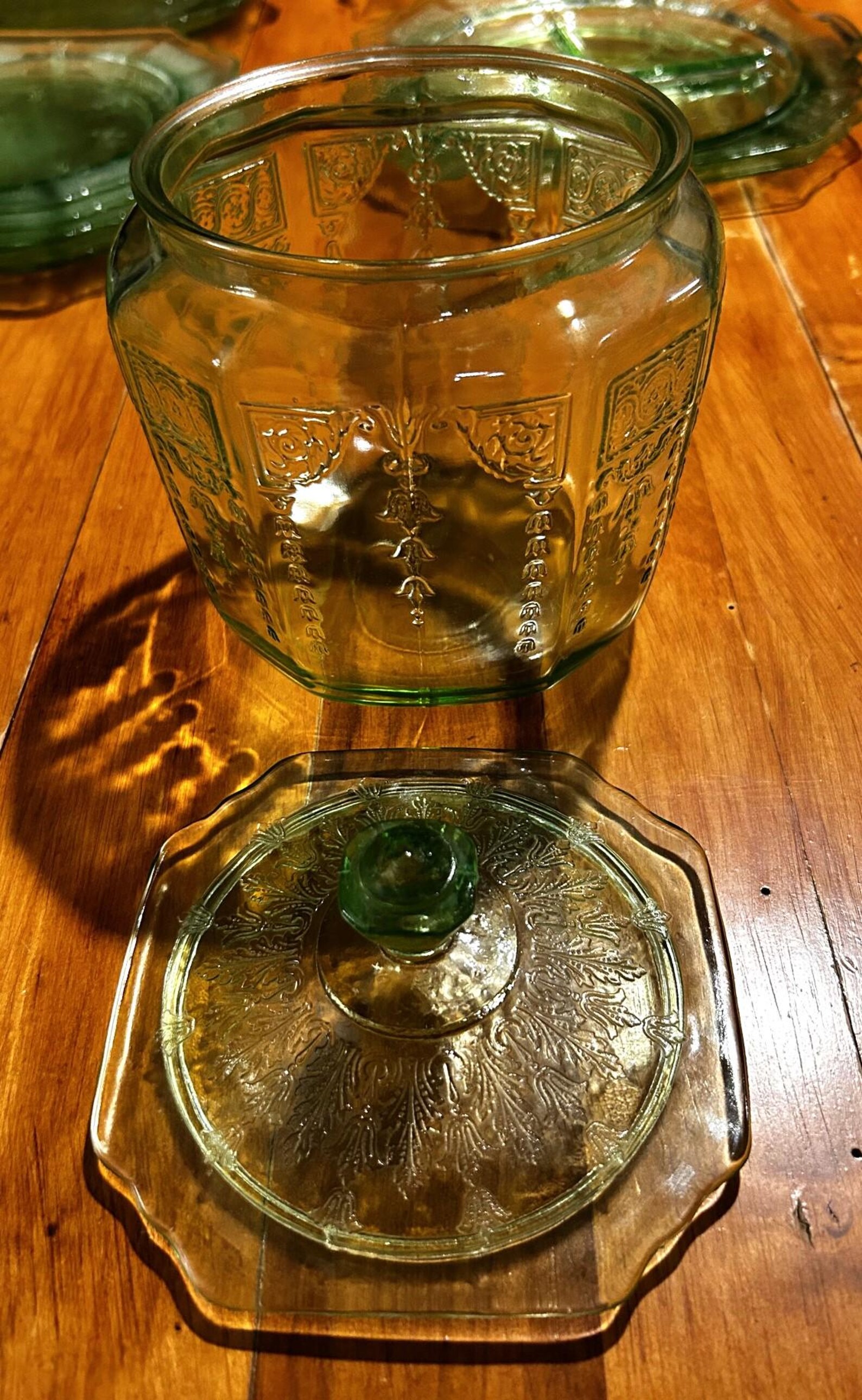 Rare Princess Depression Glass Cookie Jar With Lid - Etsy