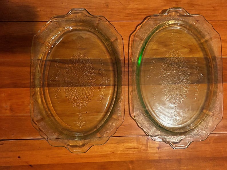 Depression Glass Green Princess 12" Platter - Etsy