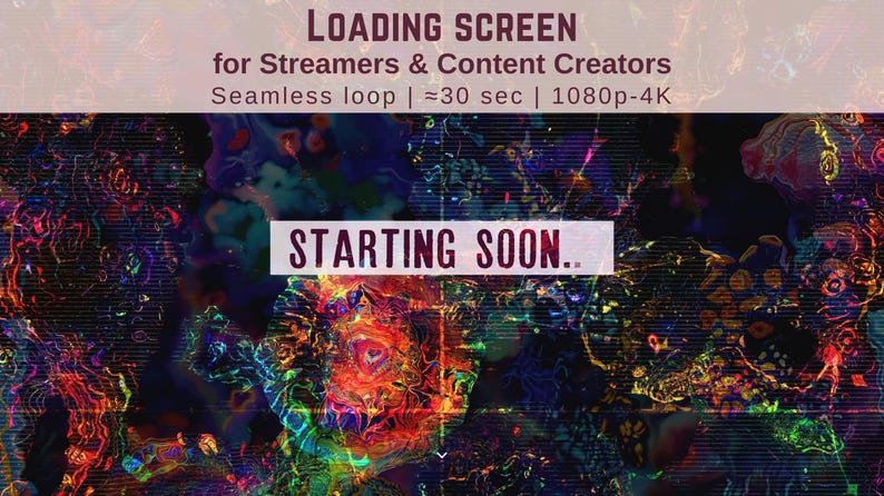 Animated Loading Screen, Stream Start Backdrop Mystery Disco Design ...