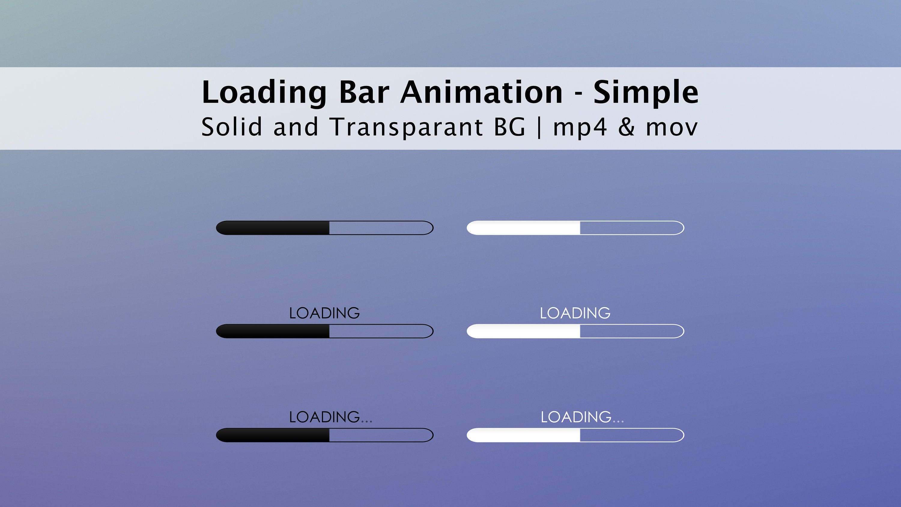 Loading Bar Animation Video - Simple. Motion Graphic for Waiting Screen ...