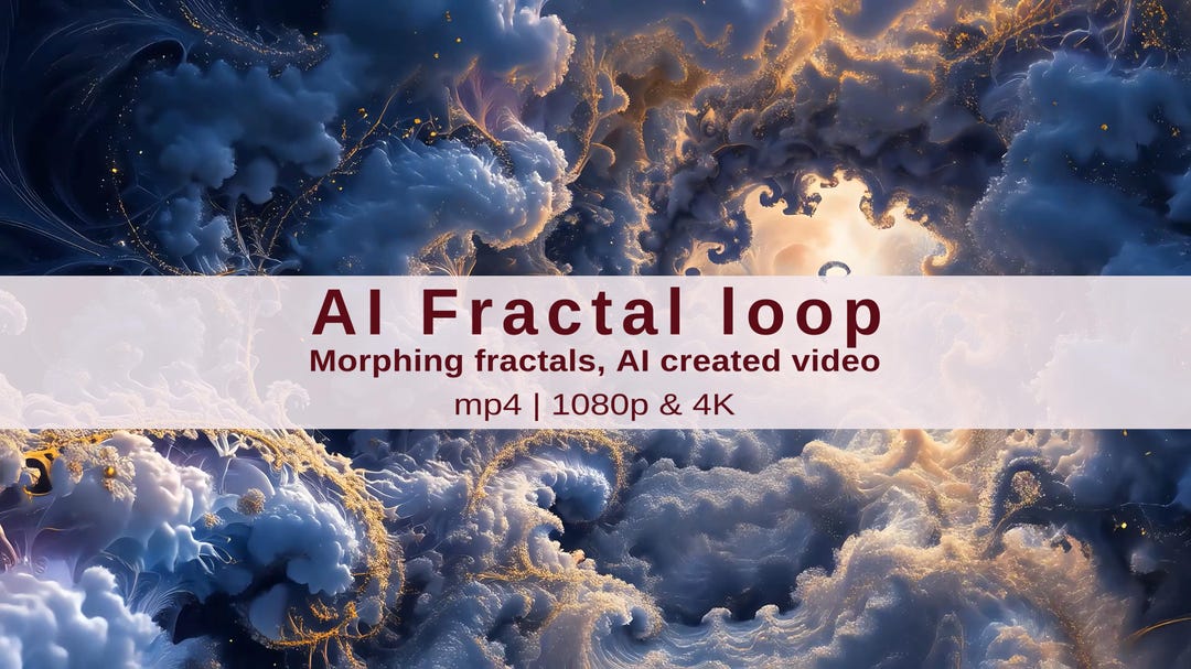 AI Video Loop 4k, Animated AI Generated Video Background 1080p, Fractal ...