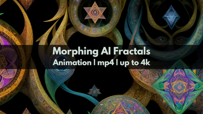 AI Video Fractal Art Animation, Moving and Morphing Psychedelic Visuals, Design for VJ, Festival ...