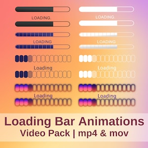 Loading Bar Animation Video Pack - Motion Graphic for Waiting Screen ...