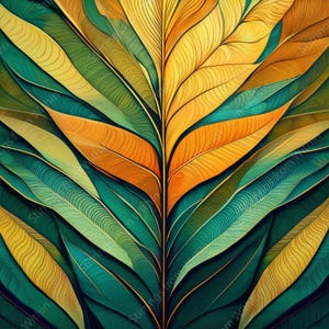 Abstract Leaf Texture Pack, Digital Leaf Background Overlay 4k, Clip ...