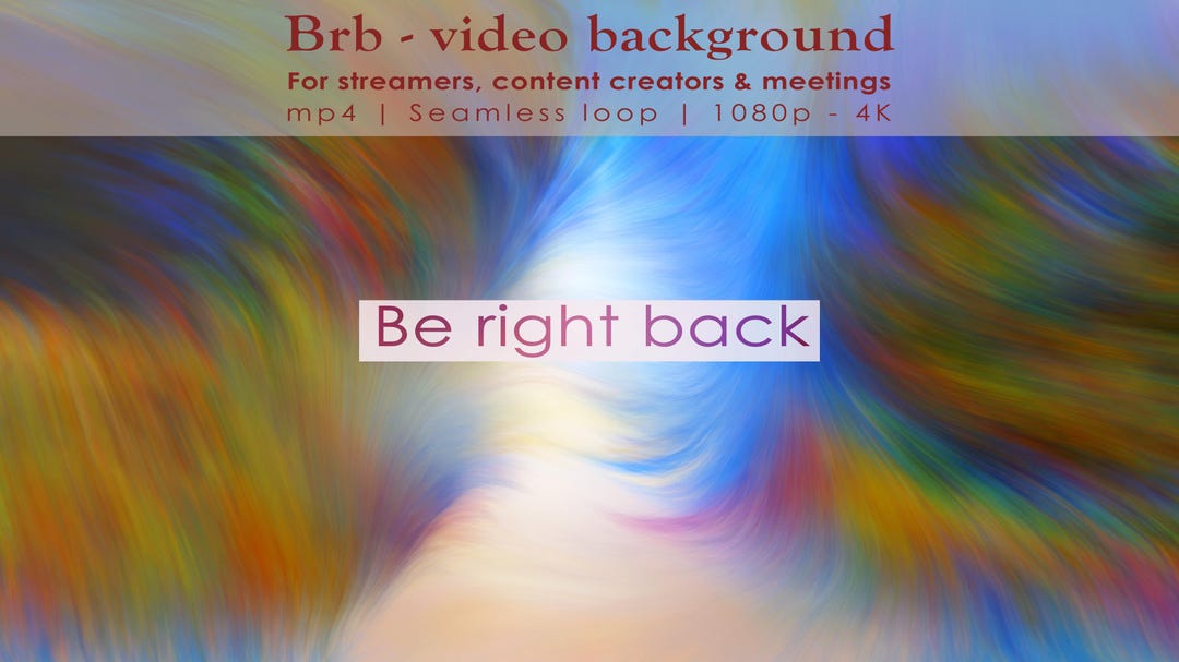 Elegant Be Right Back Screen, Divine Simple Elegant Stream Backdrop ...