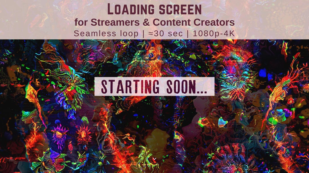 Mesmerizing Loading Screen, Animated Colour Stream Start Backdrop ...