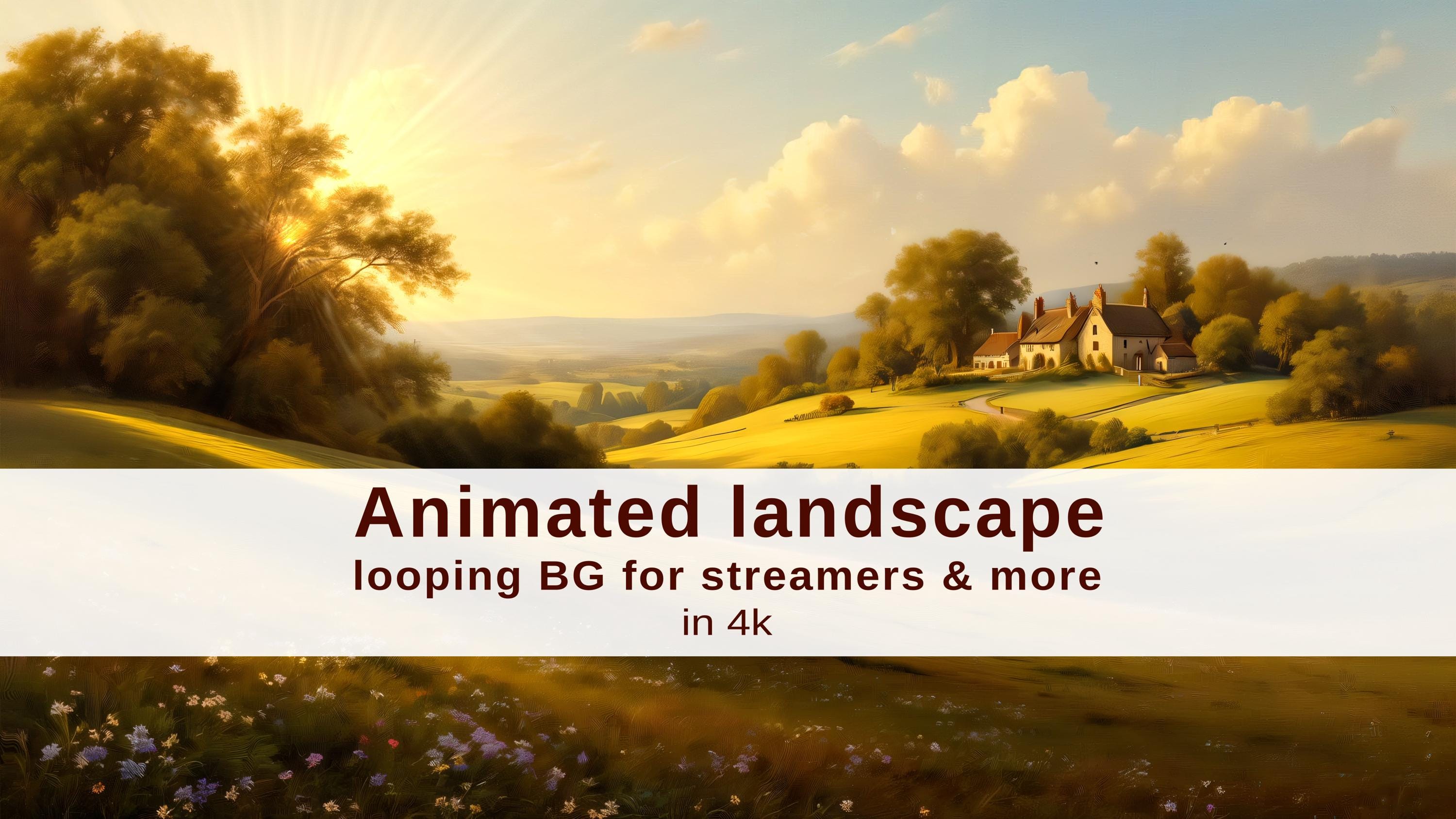 Looping Animated Landscape Background 4k, Nature AI Landscape Video ...