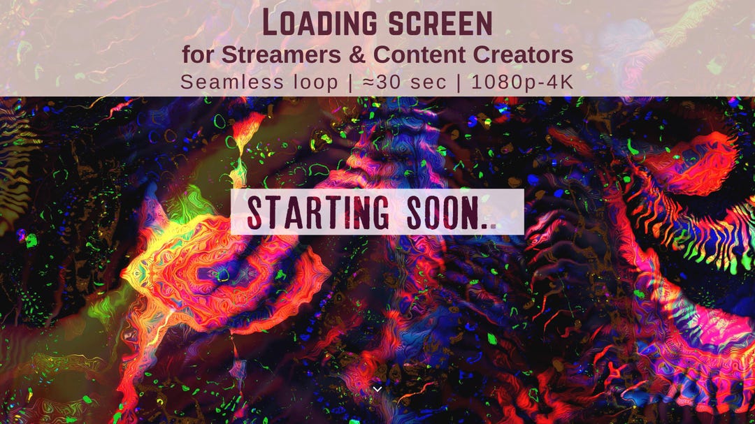 Psychedelic Loading Screen, Animated Abstract Stream Start Backdrop ...