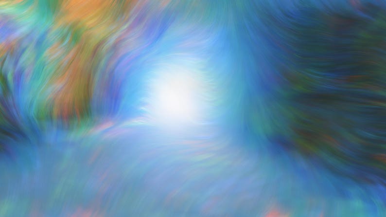Soft Dreamy Background Video, Otherworldly Celestial Blue Animation ...