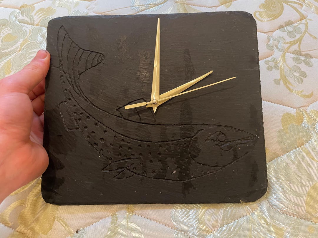 Engraved Slate Clock - Etsy