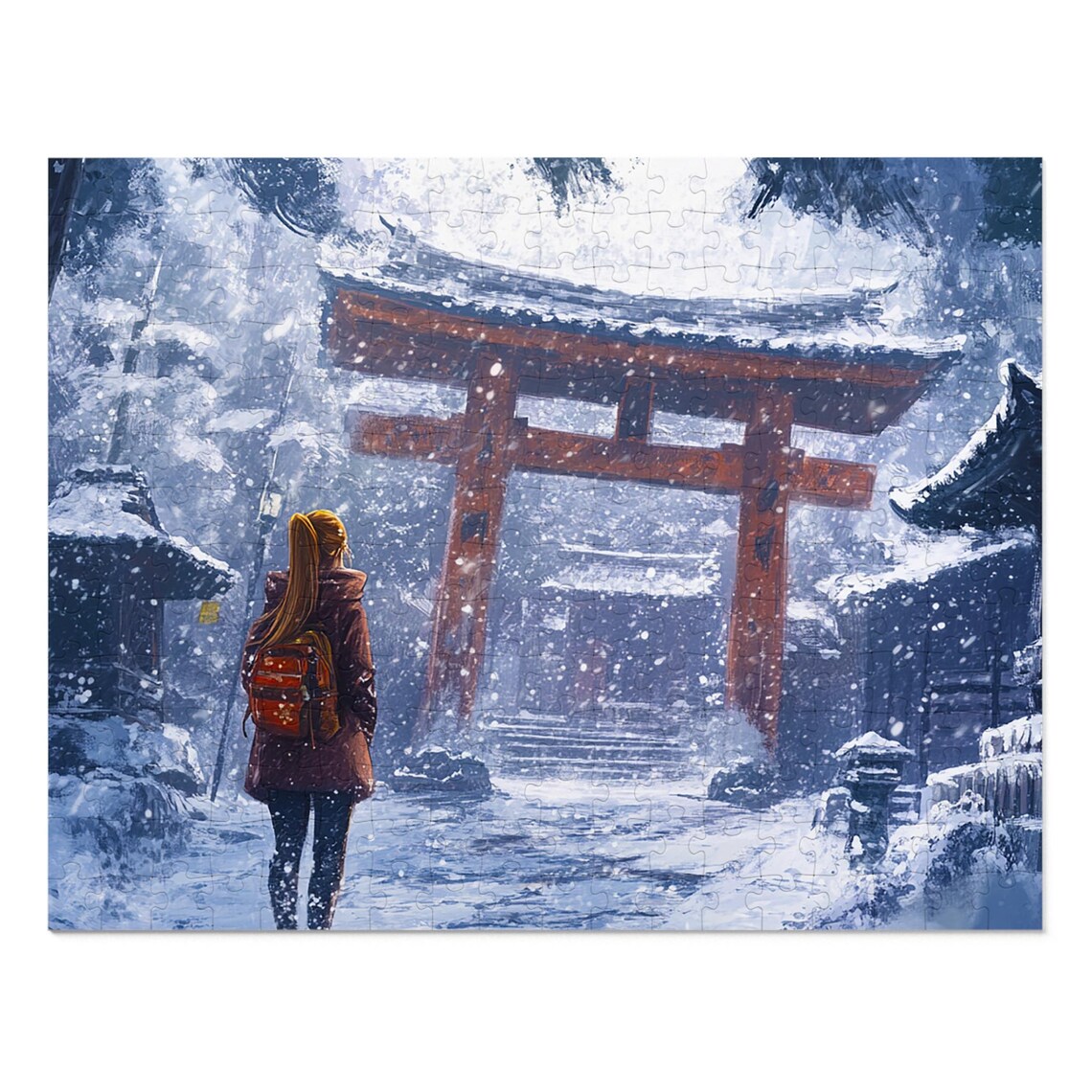 Dark Fantasy Snowy Tori Gate Jigsaw Puzzle (30, 110, 252, 500,1000 ...