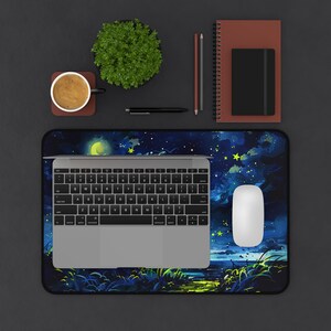 Moonlight Lighthouse Desk Mat - Etsy