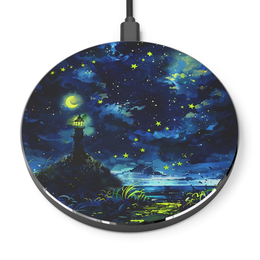 Moonlight Lighthouse Wireless Charger - Etsy
