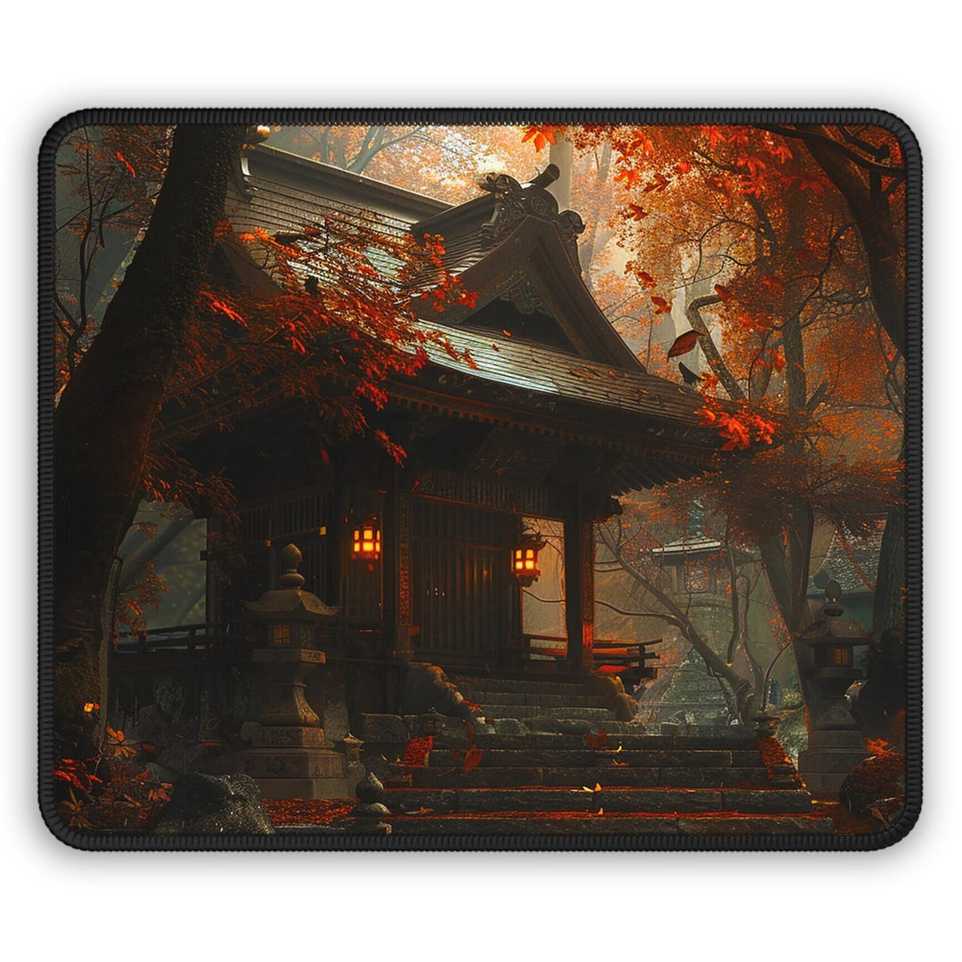 Japanese Autumn Shinto Shrine Gaming Mouse Pad - Etsy