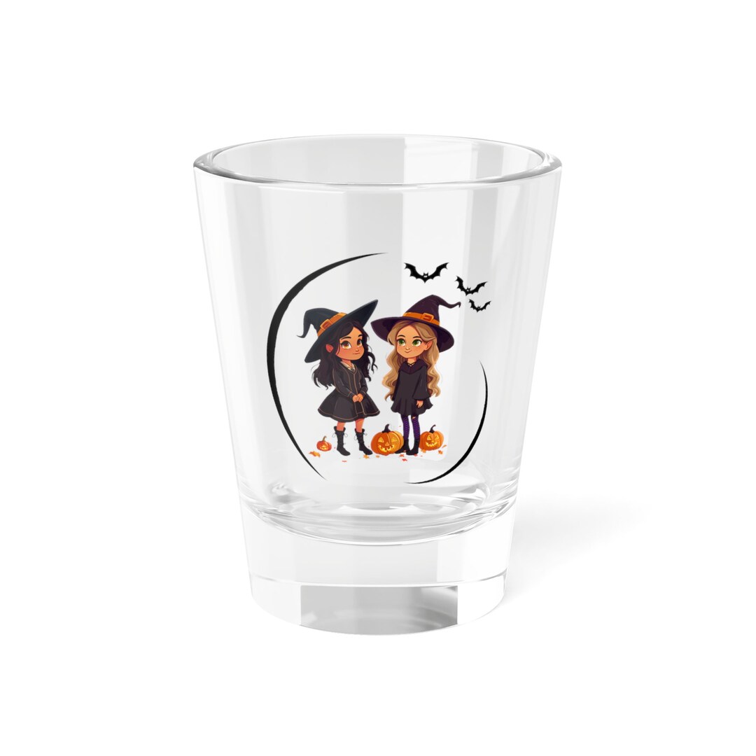 Halloween Witch Girls, Spooky Shot Glass, 1.5oz - Etsy