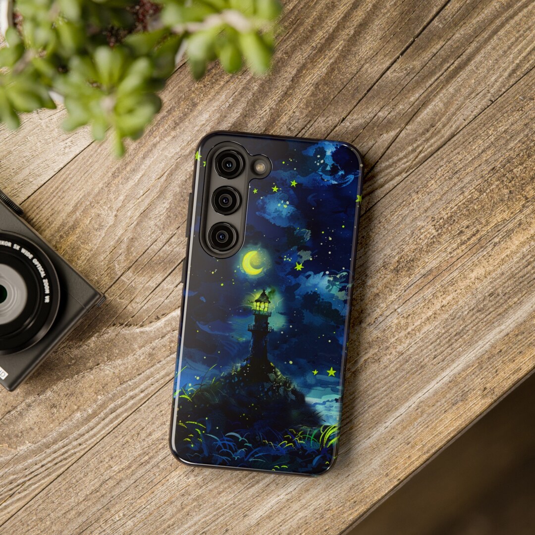 IPhone Android Moonlight Lighthouse Phone Case - Etsy