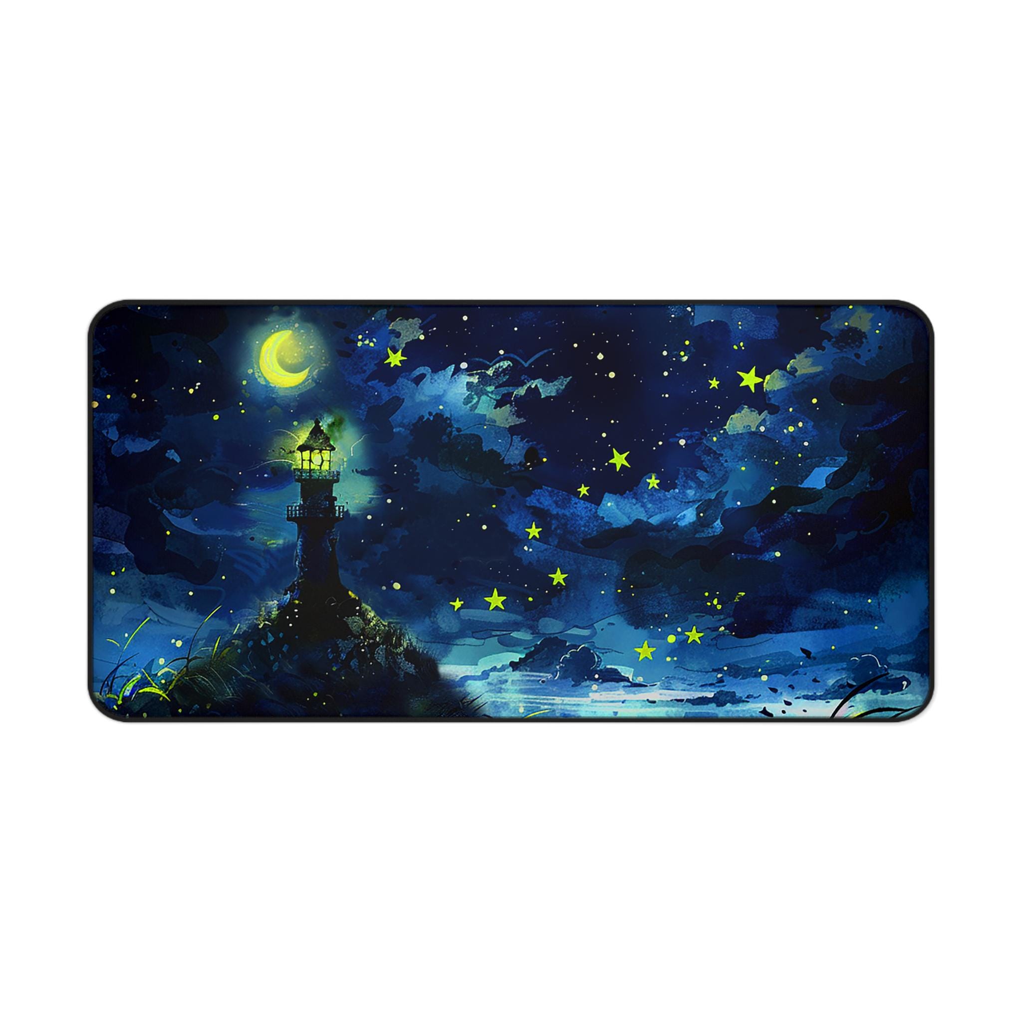 Moonlight Lighthouse Desk Mat - Etsy