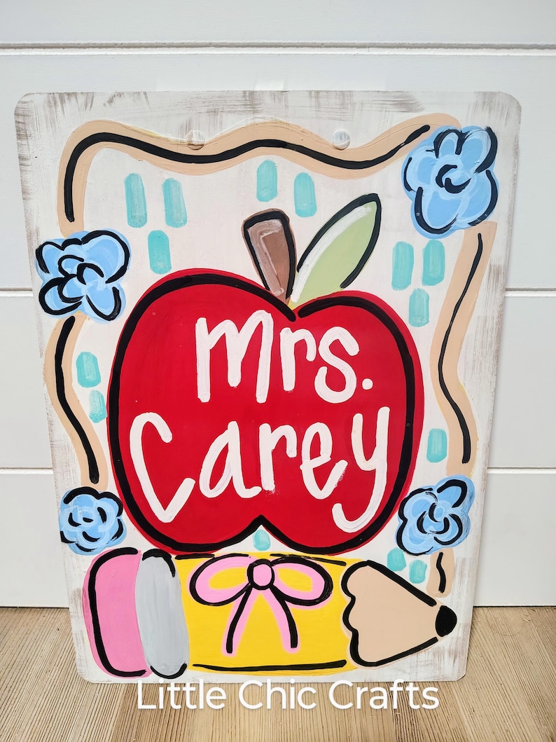 Hand Painted Clipboard Teacher- Gifts- Teacher Appreciation- Colorful ...
