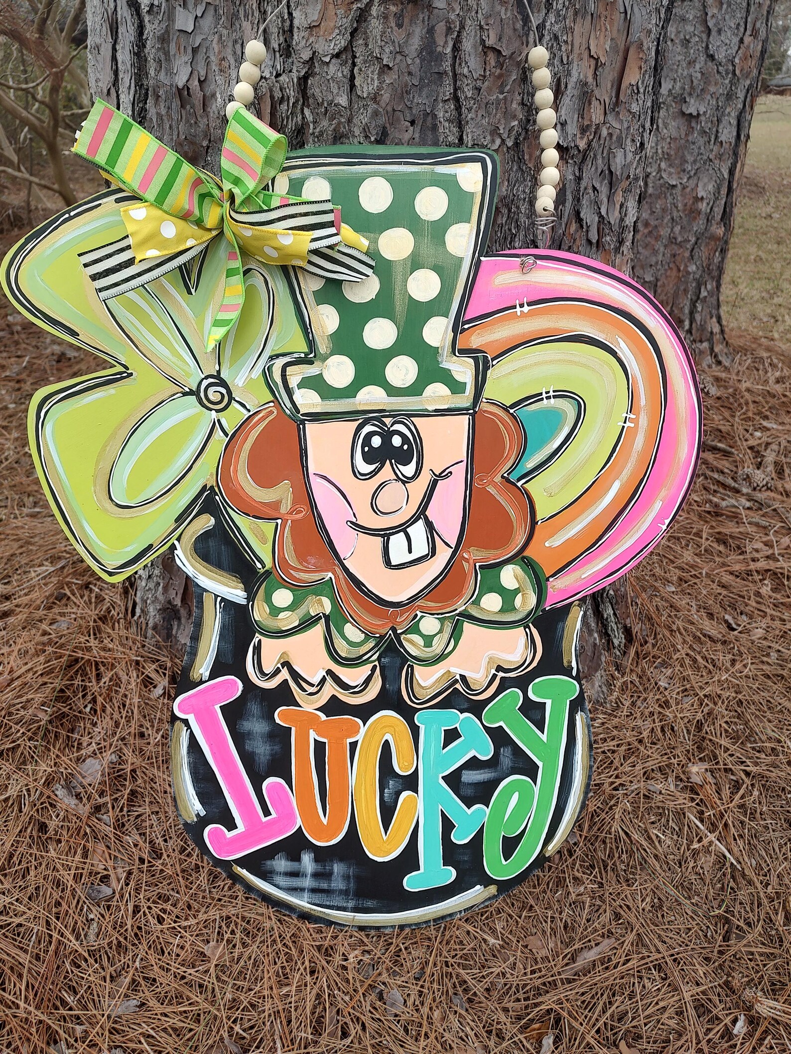 Lucky Leprechaun St Patrick's Day Doorhanger-large - Etsy