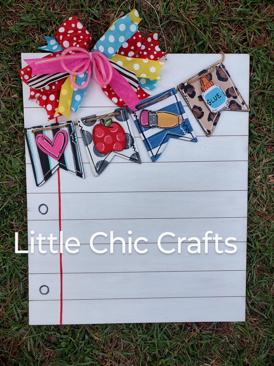 Notebook Paper-banner- School Doorhanger-decoration- Add 3d ...