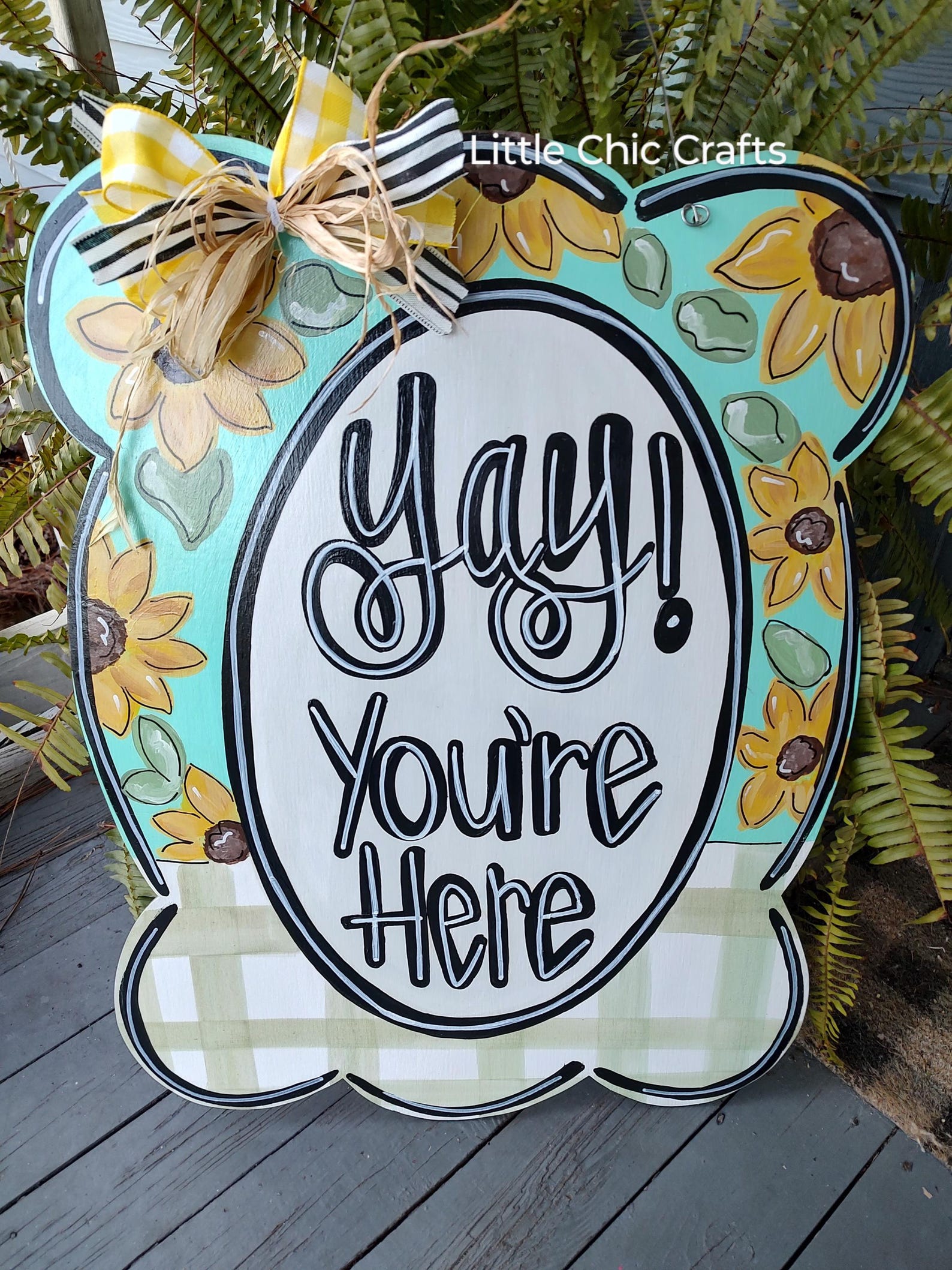 Sunflower Doorhanger - Yay! You're Here- Everyday- Colorful -general ...