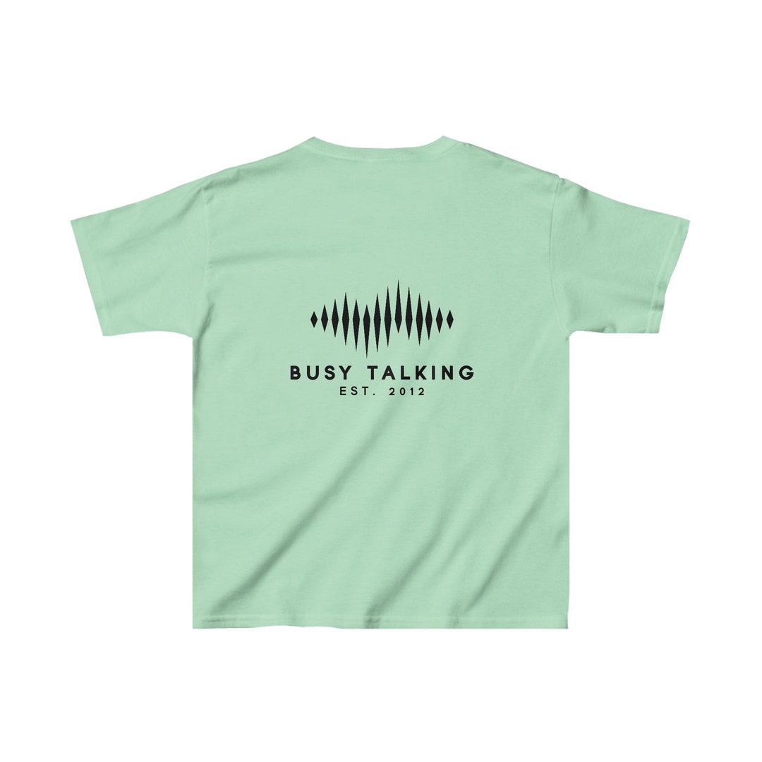 Busy Talking Big Back Logo Kids Heavy Cotton Tee - Etsy