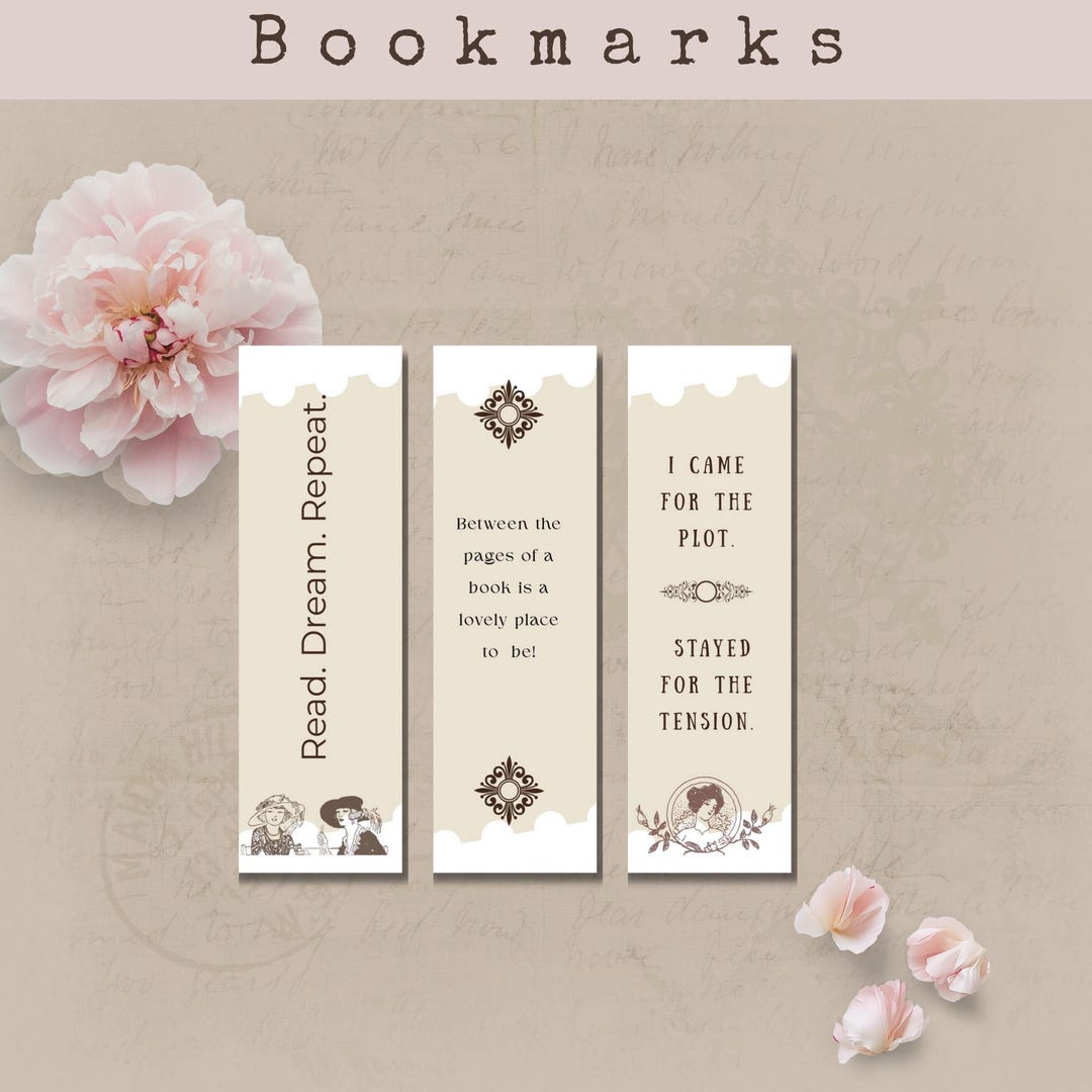 Watercolor Bookmark Set: Cozy Reading Gift (printable Digital Download ...