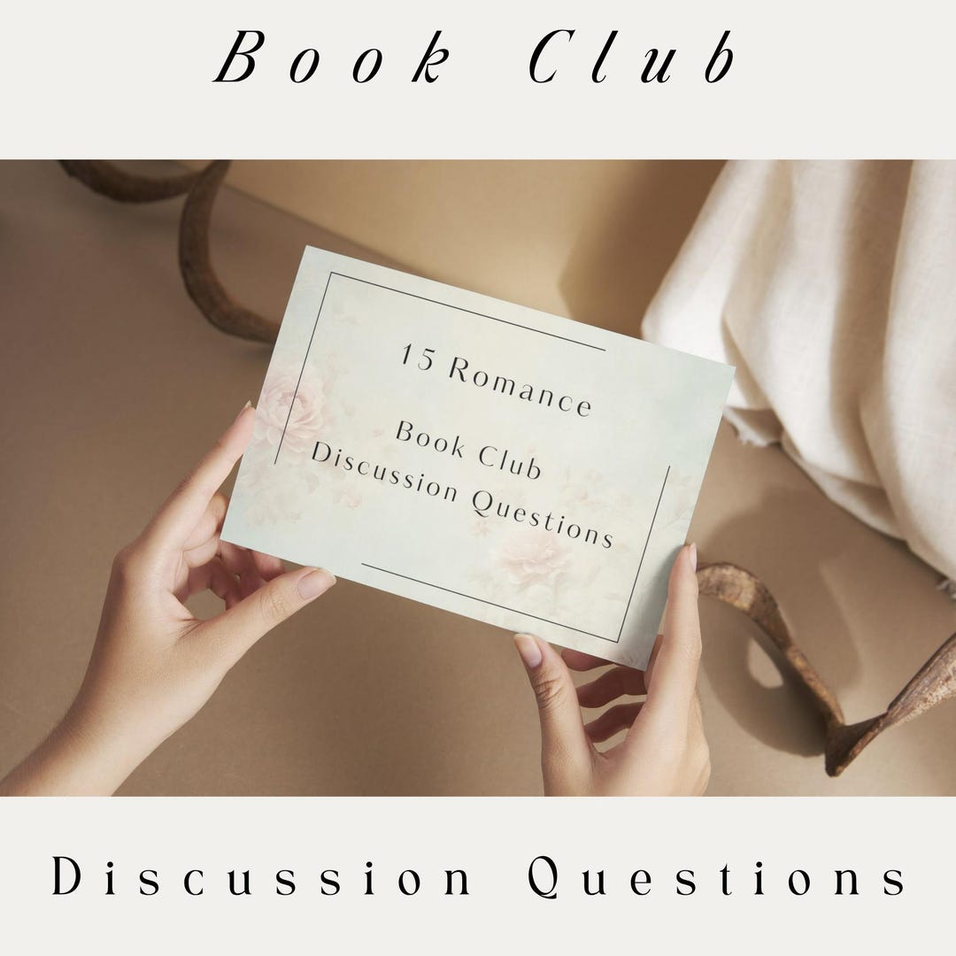 Printable Romance Book Club Discussion Cards: 15 Vintage-style ...