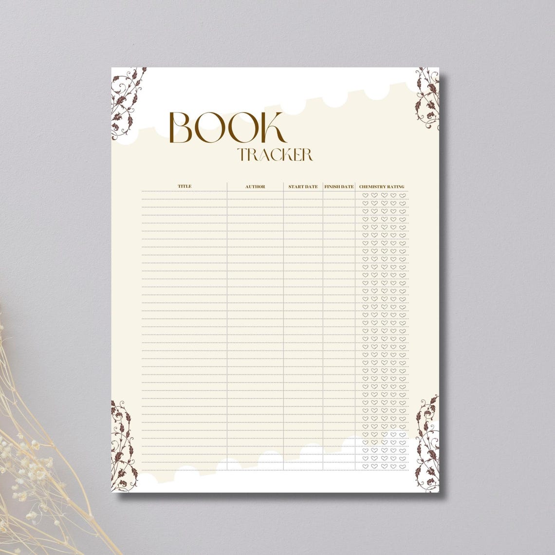Printable Reading Log & Book Review: Minimalist Tracker (PDF Download ...