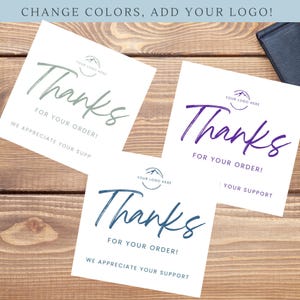 Thank You Card Template: 2x2" Square Canva Design (digital Download) - Etsy