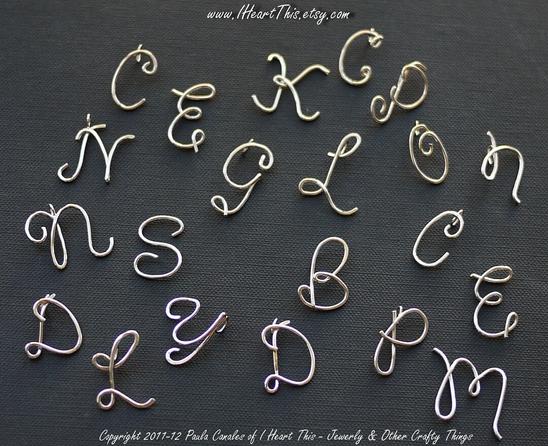 Sterling Silver Initial Pendant Necklaces - by I Heart This - Etsy