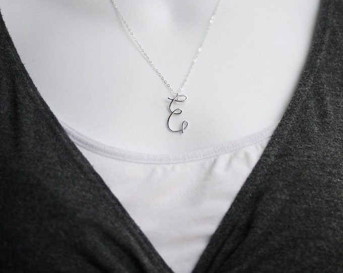 5 Bridesmaids Bridal Party Initial Necklaces Sterling Silver Custom ...