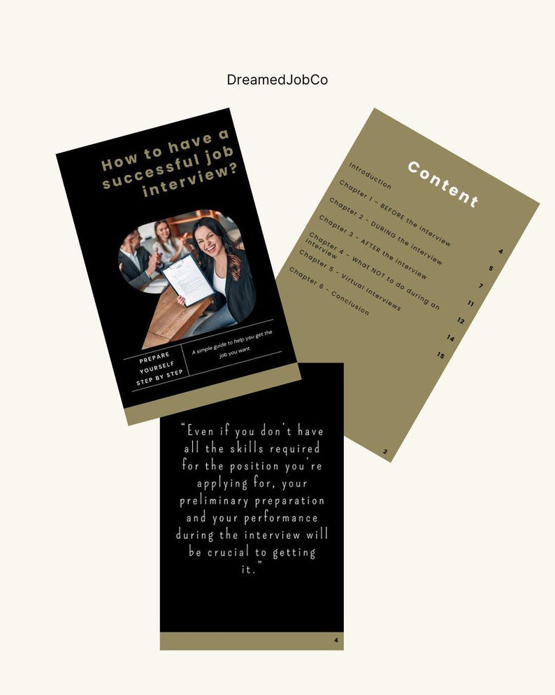 Job Interview - Step by Step Guide - Etsy