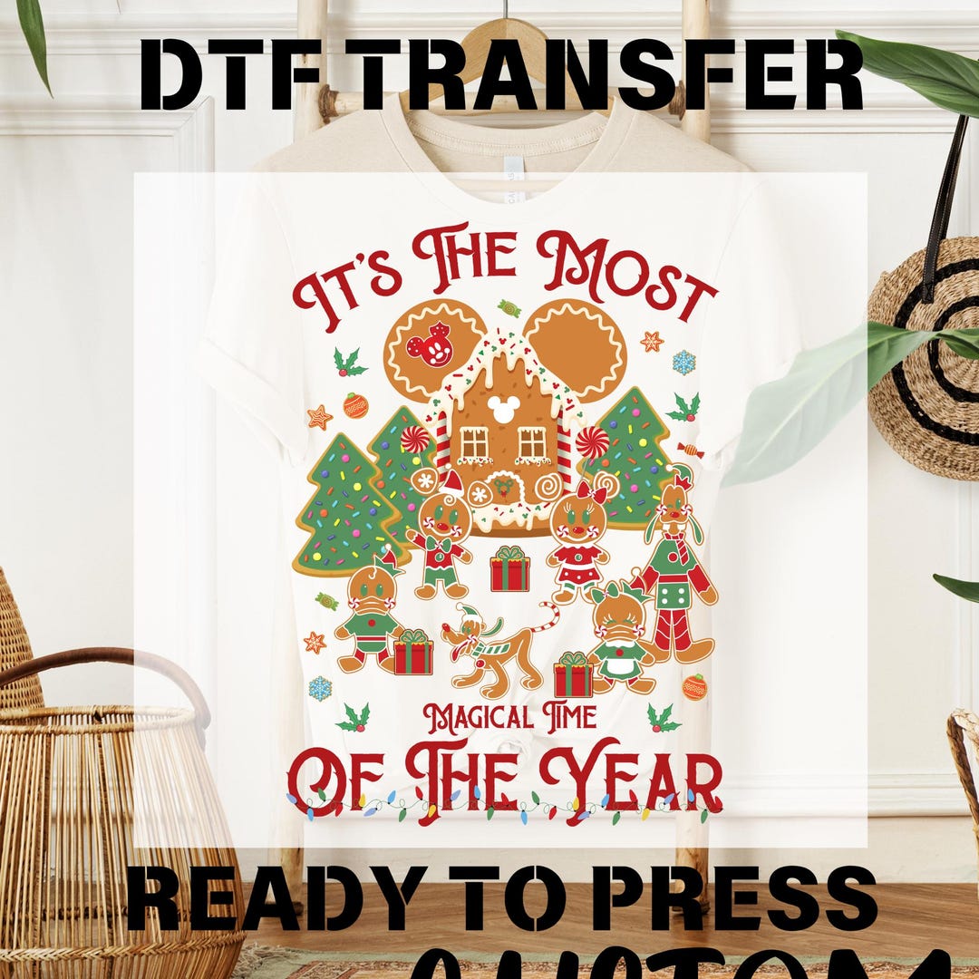 Disney Gingerbread Dtf, Mickeyand Friends Gingerbread Ready to Press ...