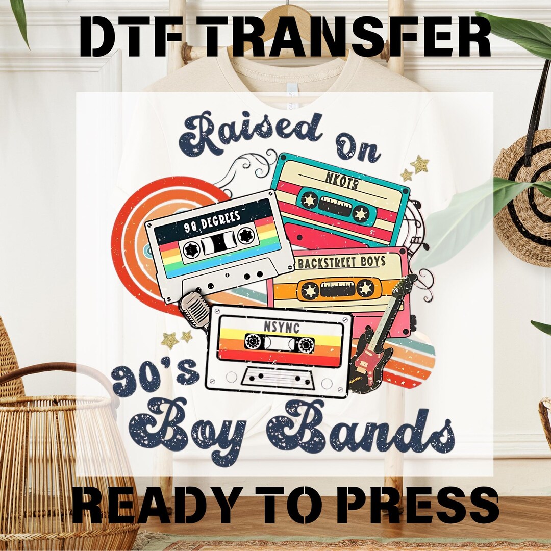 90s Boy Bands DTF Transfer: Retro Music, Ready to Press - Etsy