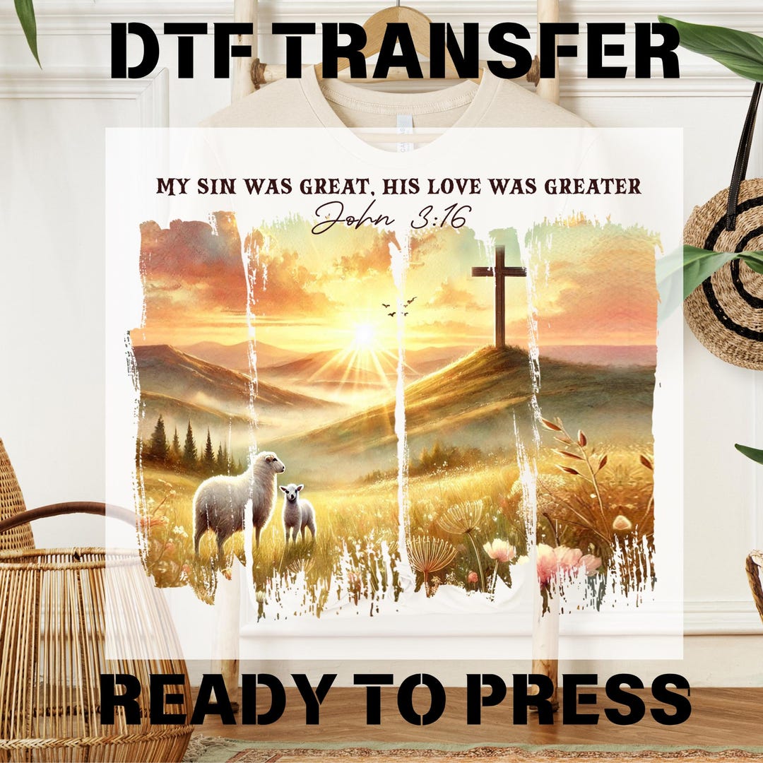 Christian Easter Ready to Press, Cross DTF Transfers, Jesus Easter Dtf ...