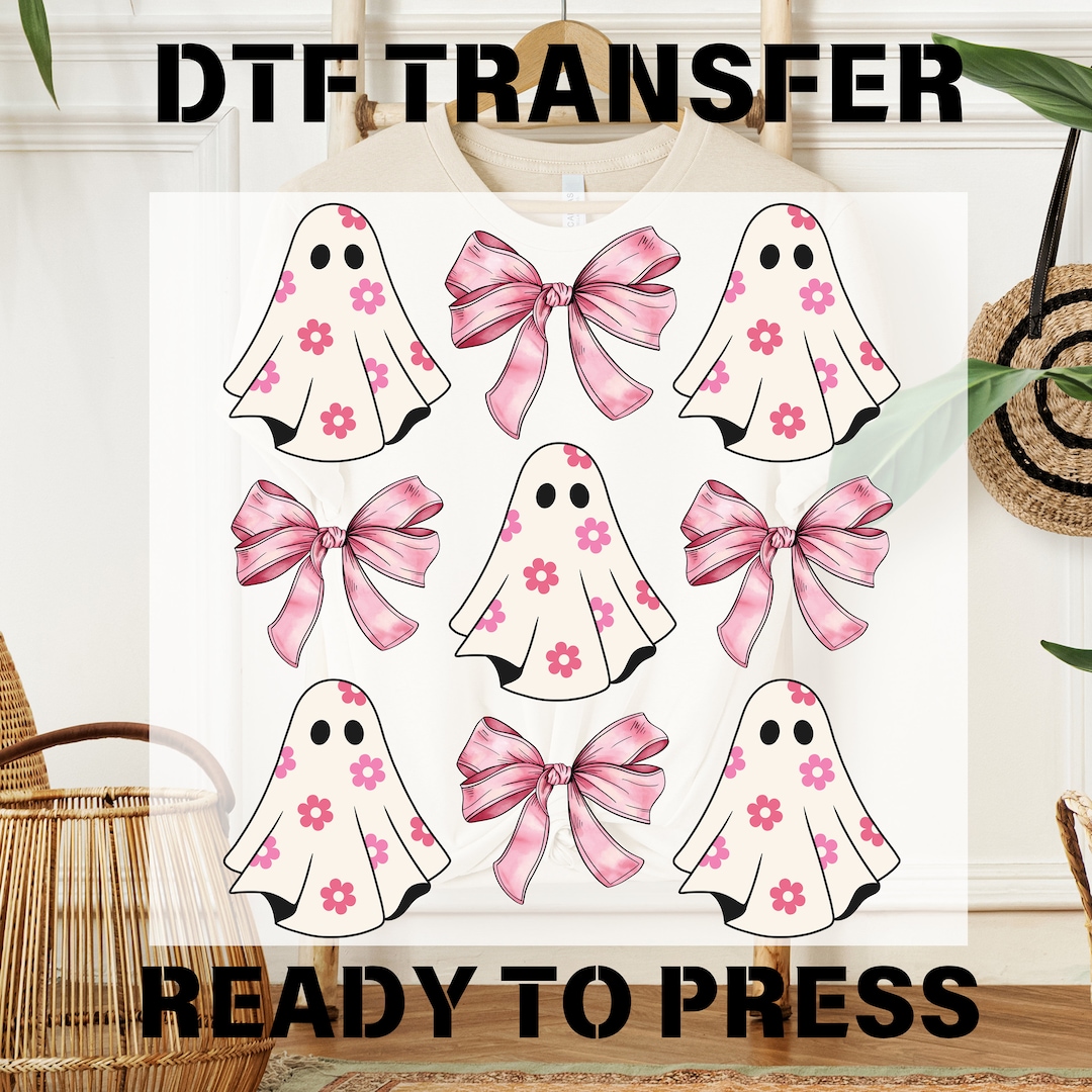 Halloween Ghost Coquette DTF, Cute Ghosts Ready to Press, Coquette ...