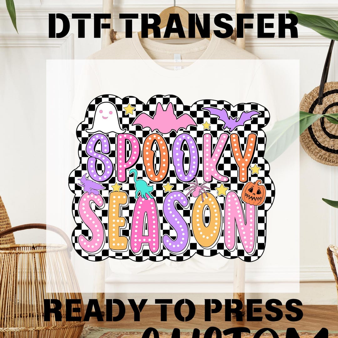 Retro Halloween DTF Transfer, Spooky Season Ready to Press, Spooky ...