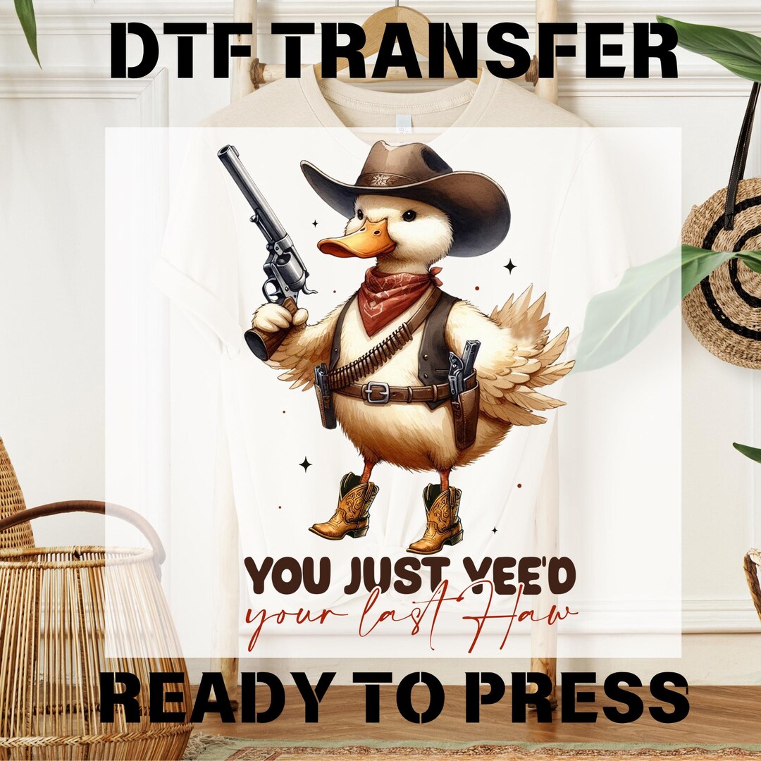 Funny Goose DTF Transfers, Cowboy Goose Ready to Press, Western Goose ...