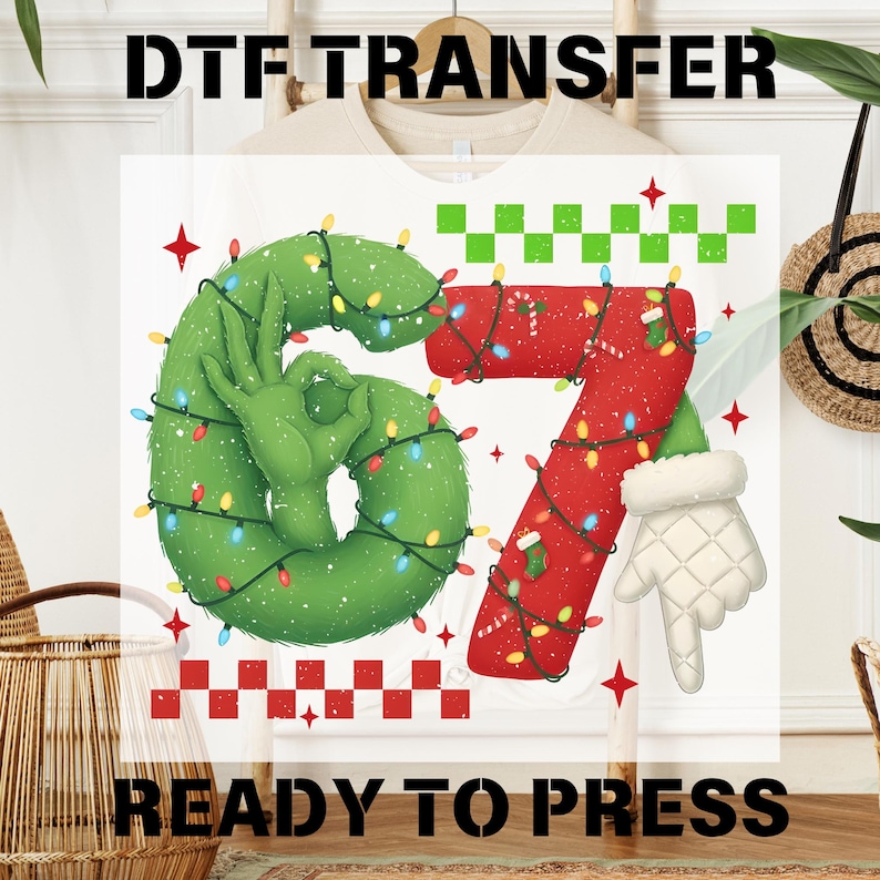 Santa Says Six Seven Christmas DTF Transfer, Funny Meme Print - Etsy