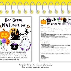 Editable Halloween Boo Gram & Candy Gram Fundraiser PTA PTO School ...