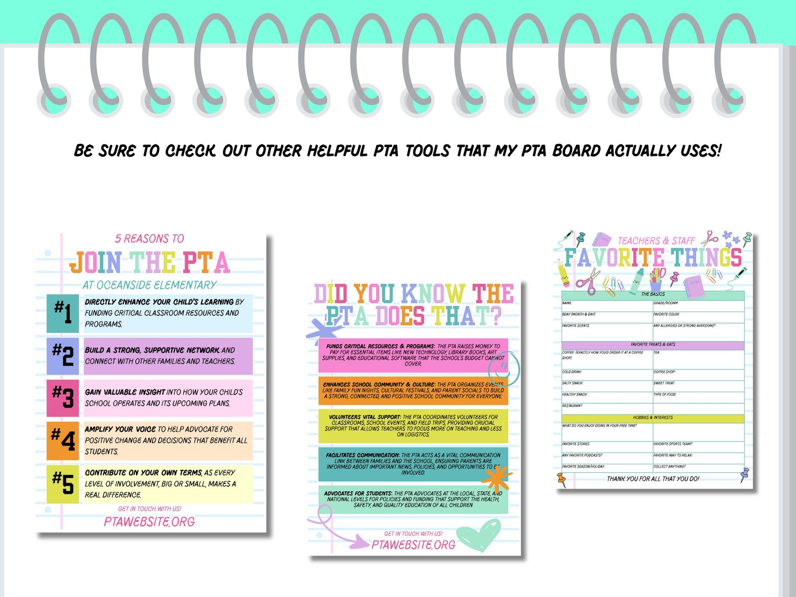 PTA Welcome Packet Canva Template Editable School Membership Kit ...