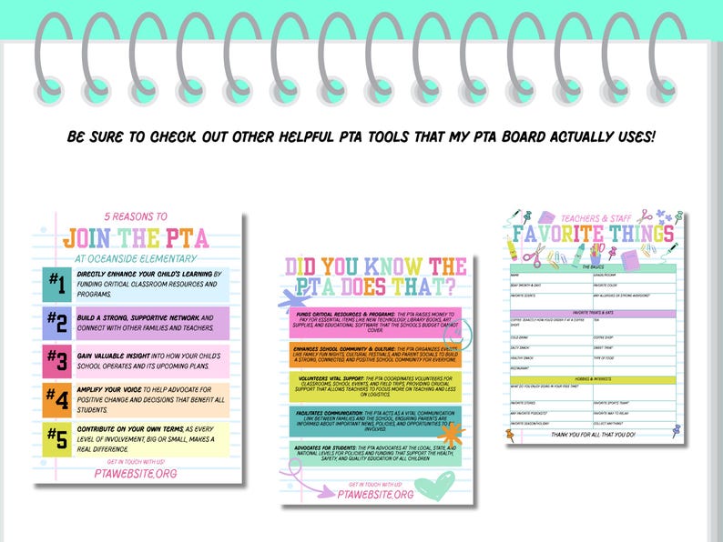 PTA Welcome Packet Canva Template Editable School Membership Kit ...