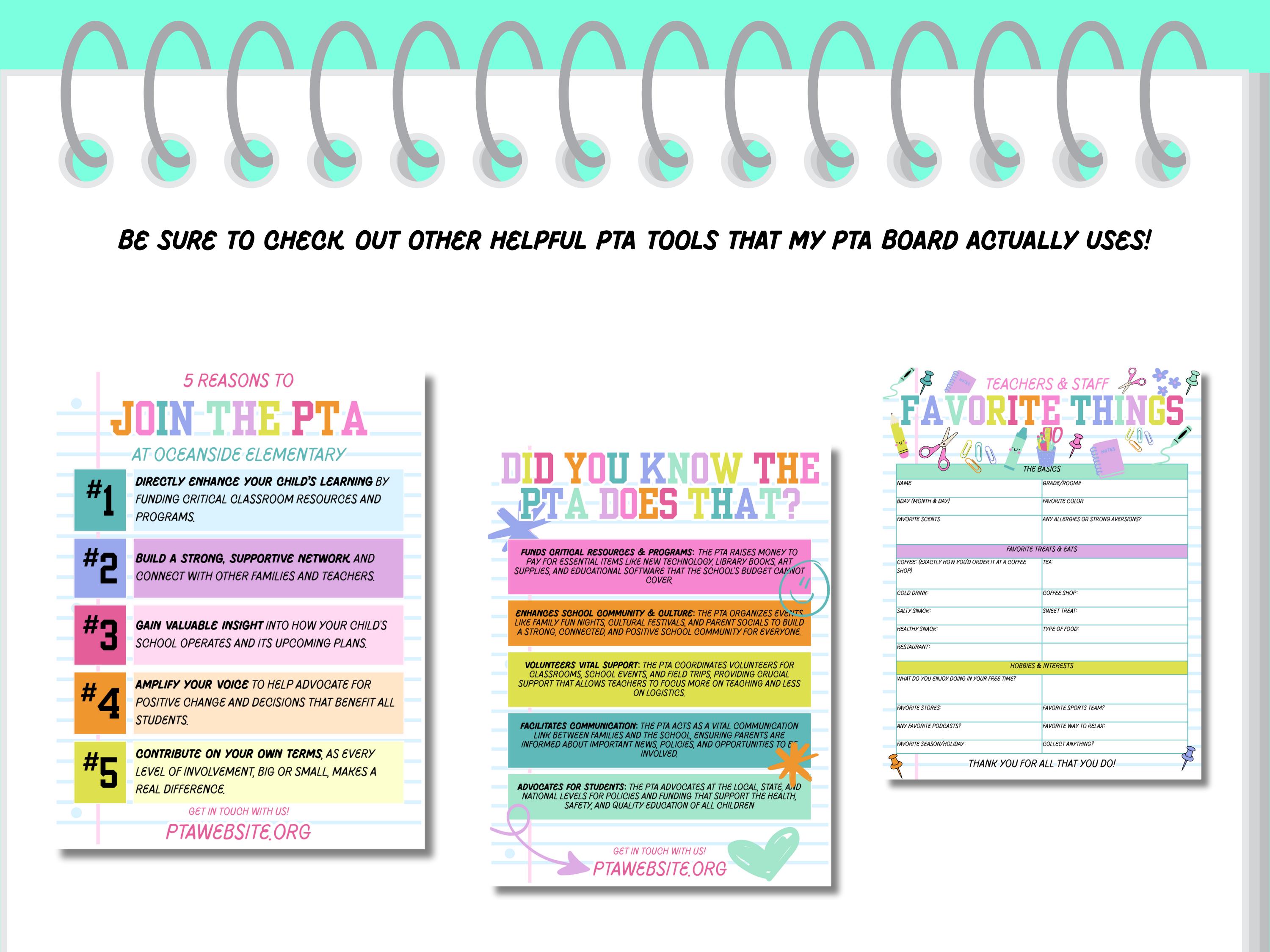 PTA Welcome Packet Canva Template Editable School Membership Kit Volunteer Flyer Printable PTO ...